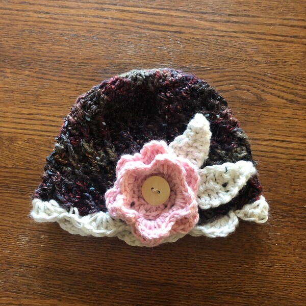 CROCHET PATTERN Interchangeable Beanie & Flowers (5 Sizes Included ...