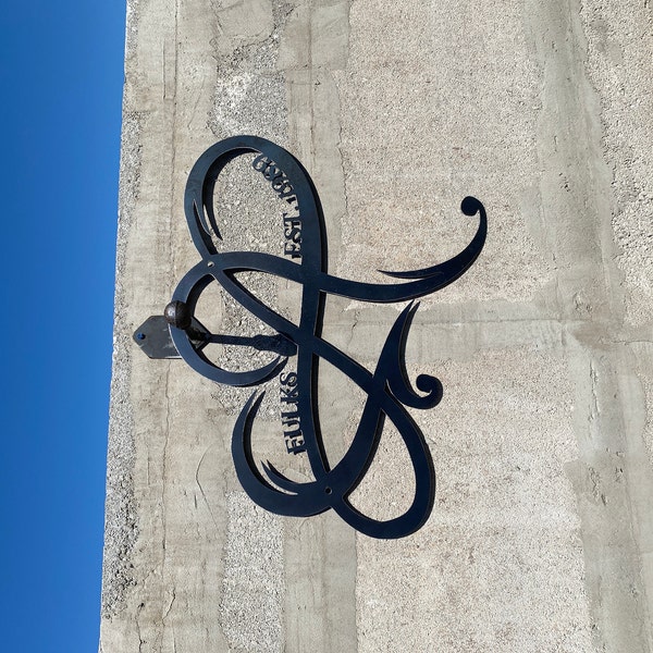 Personalized Infinity Heart Metal Sign | Infinity Sign | Custom Family ...