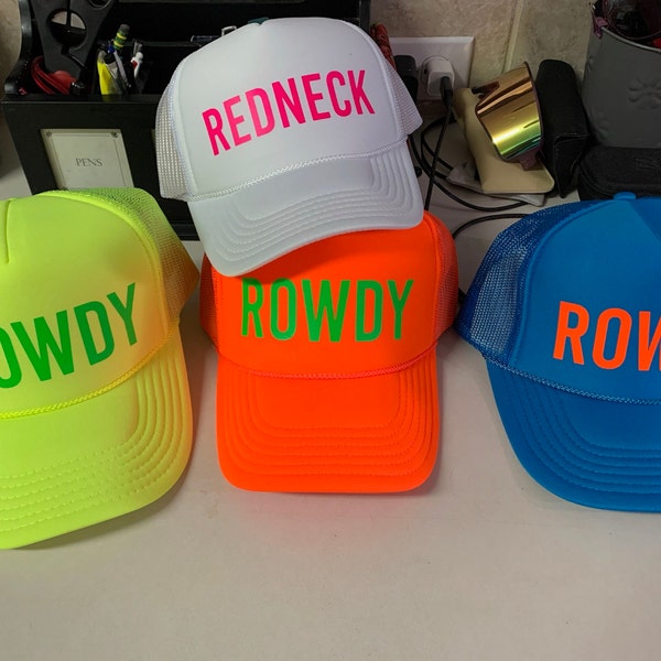 Neon Bachelorette Party Hats, Hype Gurl Hat, Beach Bachelorette Trucker ...
