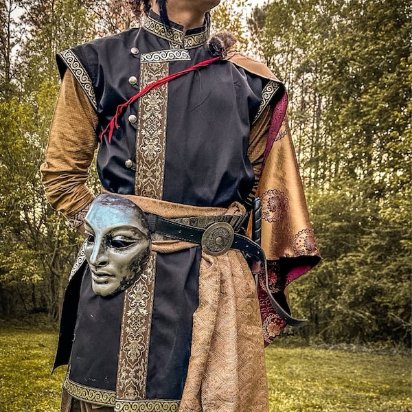 Buttoned Kaftan With Trim in Several Colors - Reenactment, Larp ...