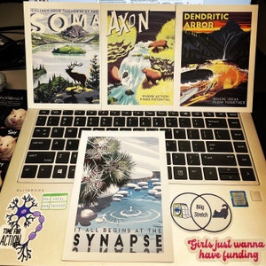 DNA and Nucleotide Stamp Sticker Biologist Aesthetic Genetics Research ...