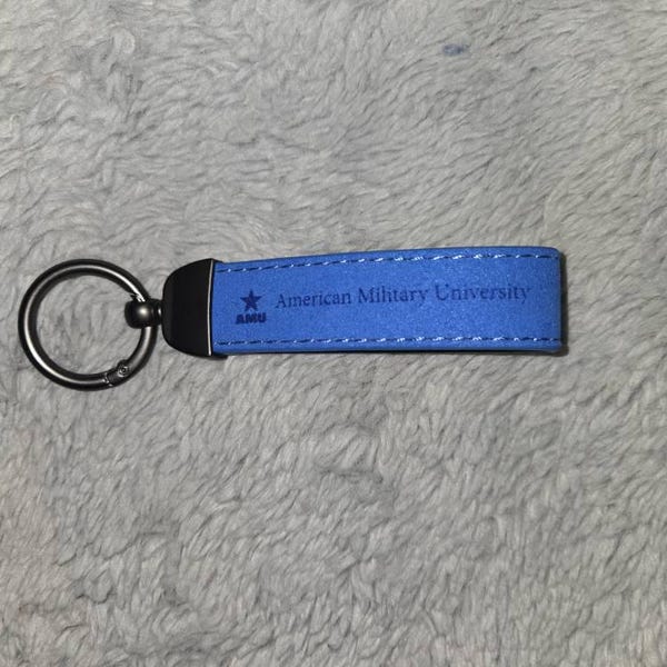 Custom College Logo Merch Personalized Leather Keychain With Name Logo ...