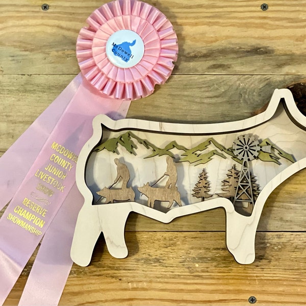 Show Pig Decor Unique Handmade County Fair State Fair 4h Buyer Gift ...