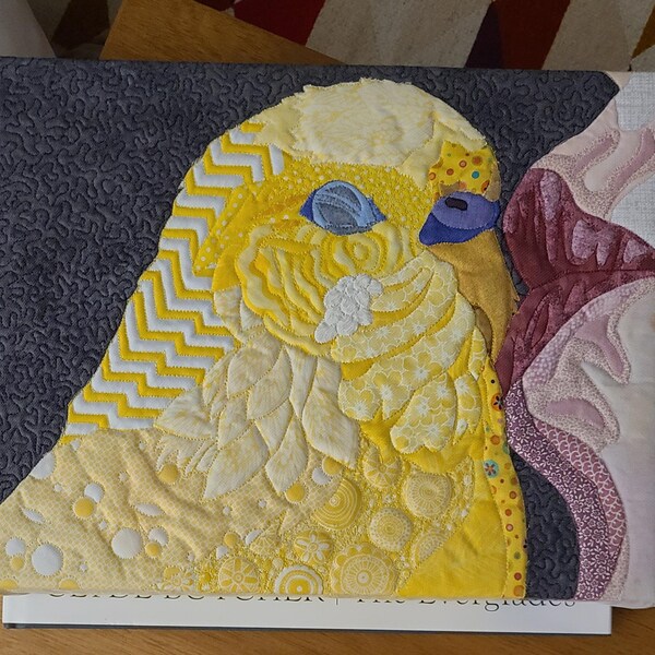 Monarch Butterfly CATERPILLAR Large Wall Art Quilt Canvas Aqua ...