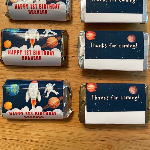 Outer Space Birthday Planets Rocket Ship Astronaut Galaxy Blast off ...