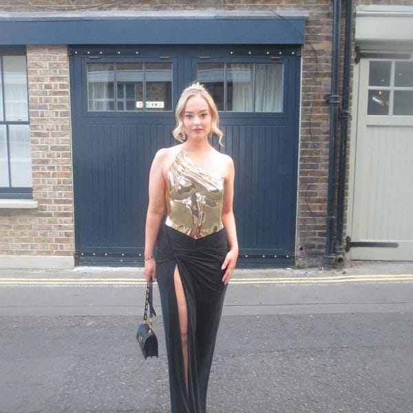 Transparent Top, Golden Custom Handmade Breastplate, Plastic Crop Top ...