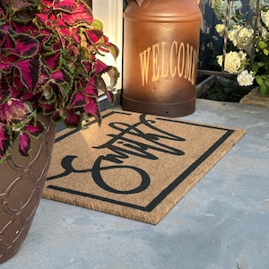 Welcome Doormat,custom Welcome Script Doormat,custom Doormat, Extra ...