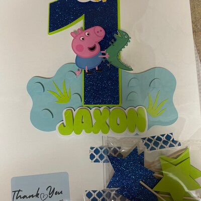 George Piggy Cake Topper - Etsy