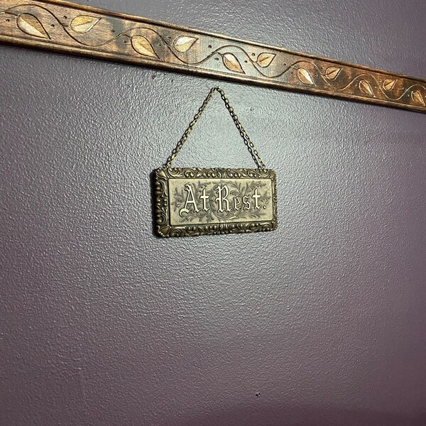 Victorian Coffin Plaque Ornament, Handmade, Cold Cast Bronze, Gothic ...