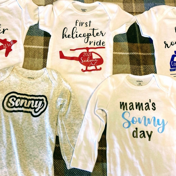 First Time Flyer Personalized Baby Shirt, 1st Time Flying, Baby First ...