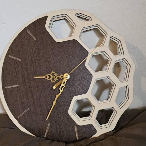 Futuristic Organic Wall Clock, Original Digital Design - Svg, Dxf for ...