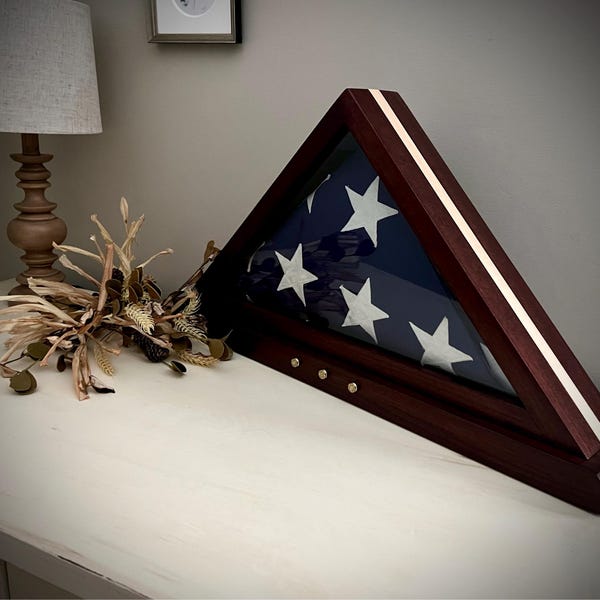 Memorial Flag Display Case With Shell Casings and Medals Section - Etsy
