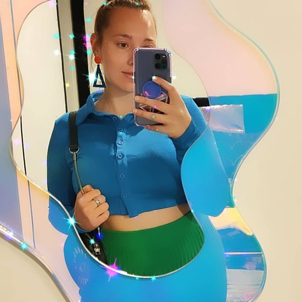 Medium Wiggly Life Reflector- Wavy Acrylic Mirror Wiggly Mirror ...