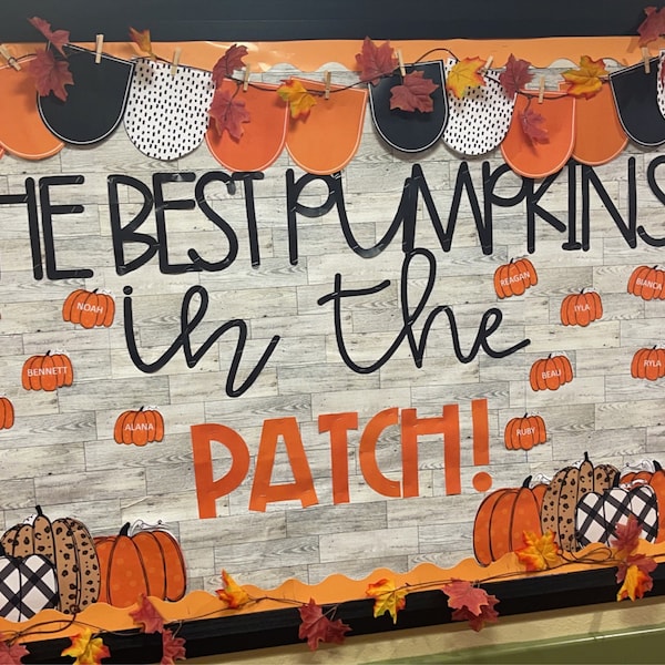 Fall Bulletin Board Kit Pumpkins Classroom Door Decorating Ideas ...