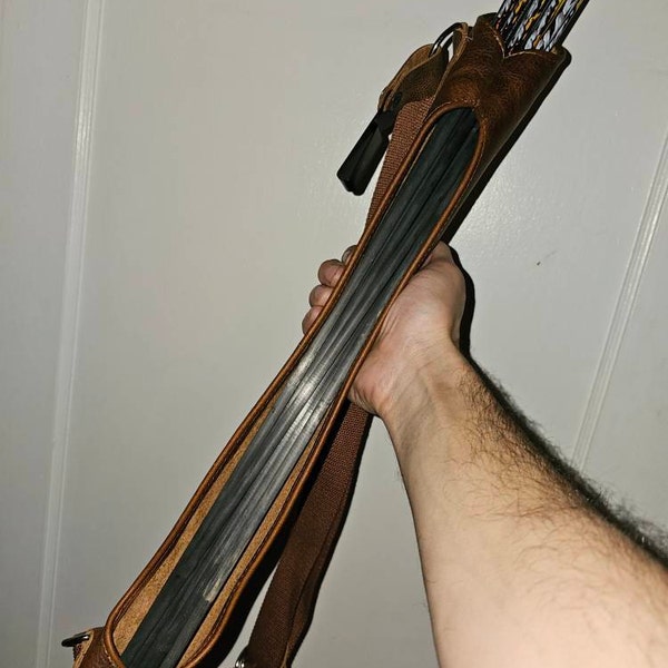 M/LG Black and Burgundy Leather Arm Guard & Bow Hand Shooting Glove ...