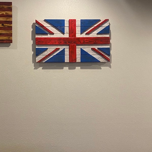 3D Wooden Union Jack Flag | United Kingdom | Cottage Backyard Porch ...