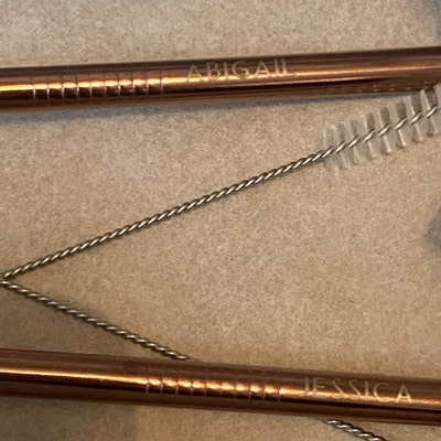 Personalised Stainless Steel Cocktail Straw, Free Engraving, Gin Straw ...