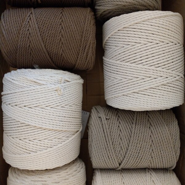 TAUPE Macrame Cord 4mm Taupe Cotton Rope 300 M Macrame Rope 984 Feet ...