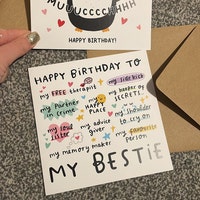 My Bestie Birthday Card My Sidekick, My Happy Place, My Partner in ...