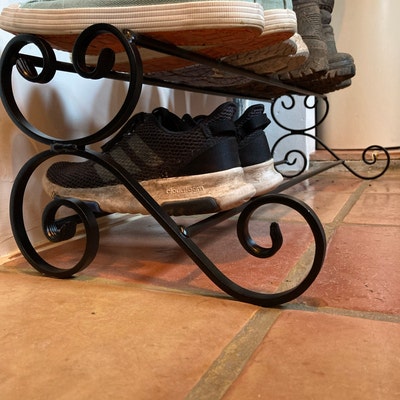 Wrought Iron Shoe Rack 90cm Version Metal Shoe Rack, Shoe Storage ...