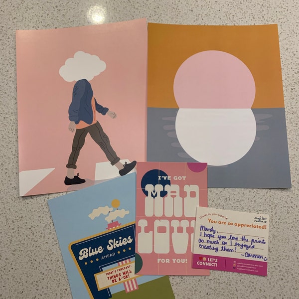 INCHING ALONG Art Print Cute 8x10 Worm Print, Quirky Colorful ...