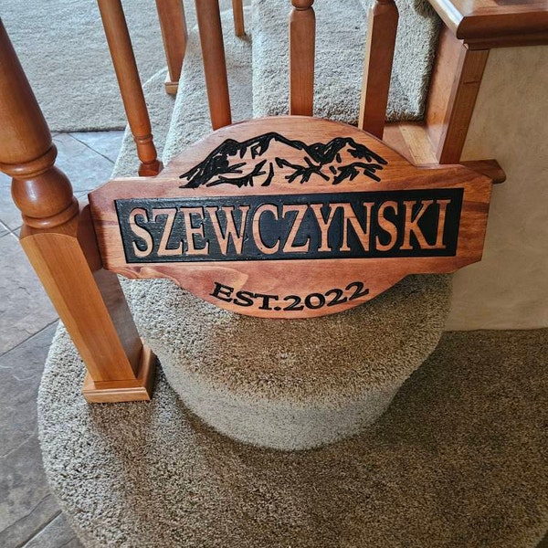 Custom Wooden House Signs Engraved Family Sign Custom Engraved Signs ...