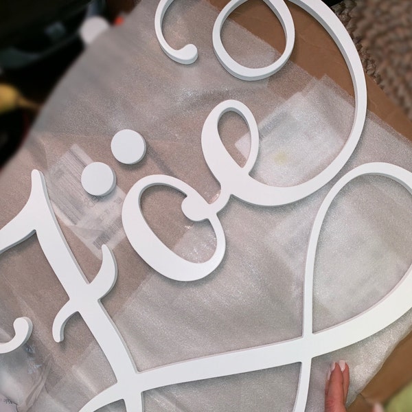 Emma Wood Name Sign for Nursery Wall Hanging - Custom Name for Above ...