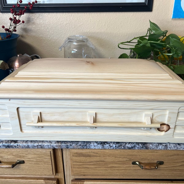 12 X 24 Pet Casket & Memory Chest Custom Pet Funeral Box, Pet Coffin ...
