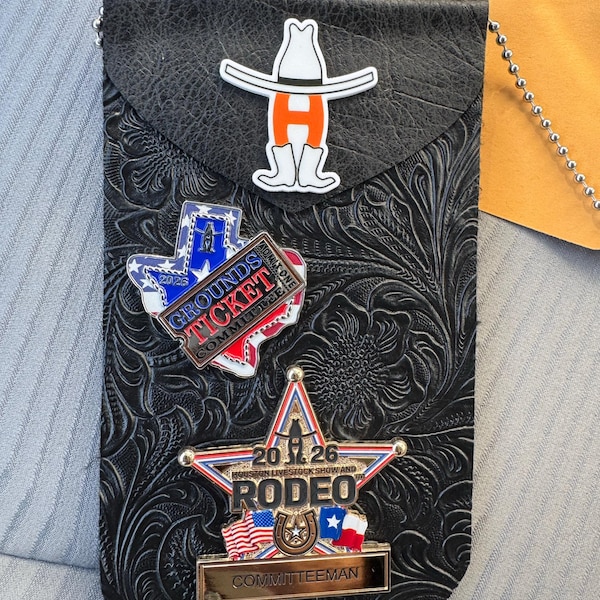 Rodeo Badge Holder HLSR *faux Leather* - Etsy