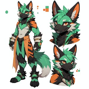 Chibi Green Wolf Furry Twitch Emotes Set of 10 Cute Furry Twitch Emotes ...