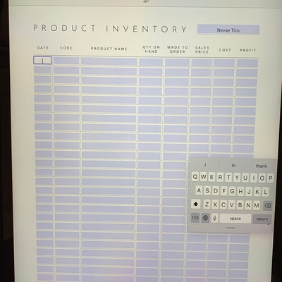 Editable Product Inventory List, Printable Inventory Tracker Template ...