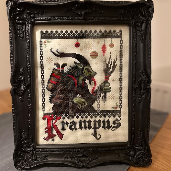 Gruss Vom Krampus - Cross Stitch Pattern - Modern, Macabre, Christmas ...
