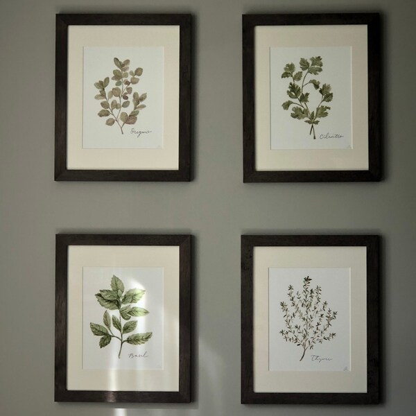 Basil Print - Watercolor Basil Painting, Herb Print, Basil Print ...