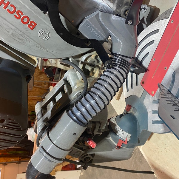 Bosch GCM12SD Miter Saw Dust Chute, 2" Hose, 3 Adapters, HEAVIEST on ...