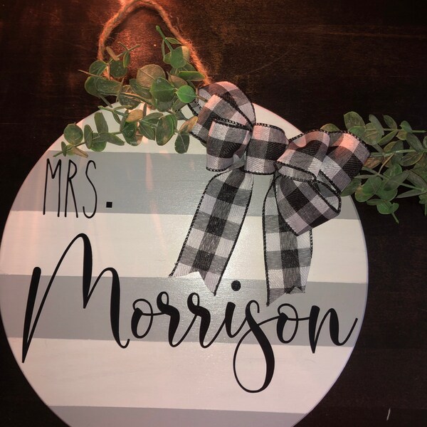 Personalized Teacher Custom Farmhouse Classroom Sign. Custom Teacher ...