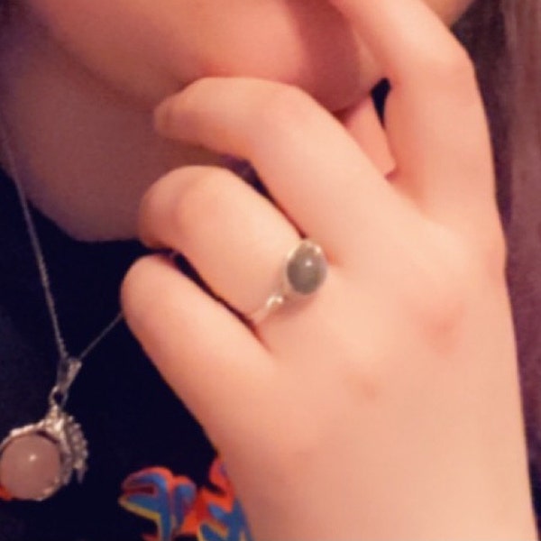 Labradorite Ring, Wire Wrapped Labradorite Ring, Sterling Silver Ring ...
