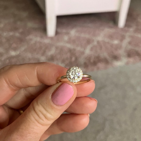 Antique Morganite Engagement Ring Cushion Cut Rose Gold Art Deco Floral Flower Halo Unique ...