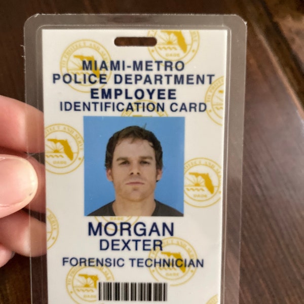 Dexter | Miami-metro ID Badge Prop Replica | 2-sided | Printed ...