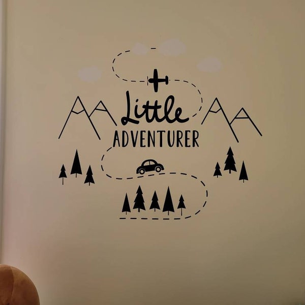 Little Adventurer Decal, Explore Decal Sticker, Mountain Vinyl Decal ...