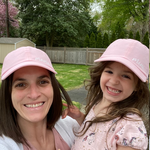 Pink Mama & Mini Baseball Hats | Adjustable | Mommy and Me | Mom Life ...