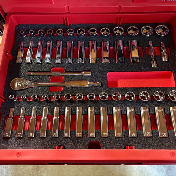FOAM INSERT to Store Milwaukee 56pc Socket Set 48-22-9008 in a ...
