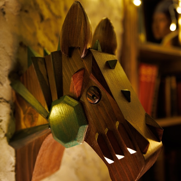 HORSE HEAD Secret Compartment | Hardwood Horse Head to Hang on the Wall ...