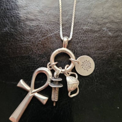 Modern EMPTY TOMB Necklace in Sterling Silver or Gold Overlay ...