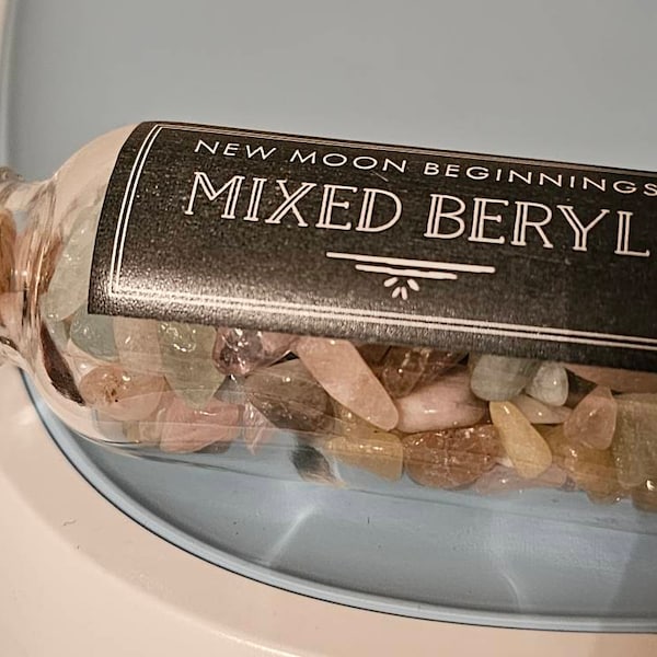 Gemstone Crystal Bottle (70 Stone Types Available!) - Stone Bottle Set ...