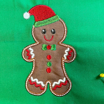 Gingerbread Man Embroidery Applique Design, Christmas Embroidery ...