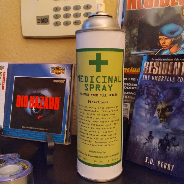 Resident Evil Medicinal Spray First Aid Spray Can Labels | Digital ...