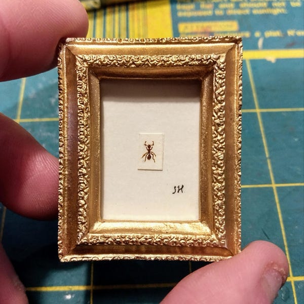 Miniature Round Plaster Frame in 6 Metallic Colours - Etsy