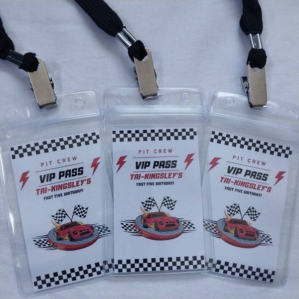 Race Car VIP Pass Template, Boy Racing Birthday Pit Crew VIP Pass ...