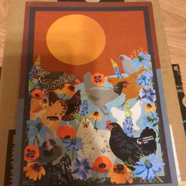 Chicken Art Prints - Backyard Chicken Lovers - Folk Art - Boho - Farm ...