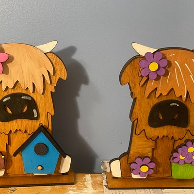 Spring Highland Cow Add on SVG File, Highland Cow Interchangeable SVG ...